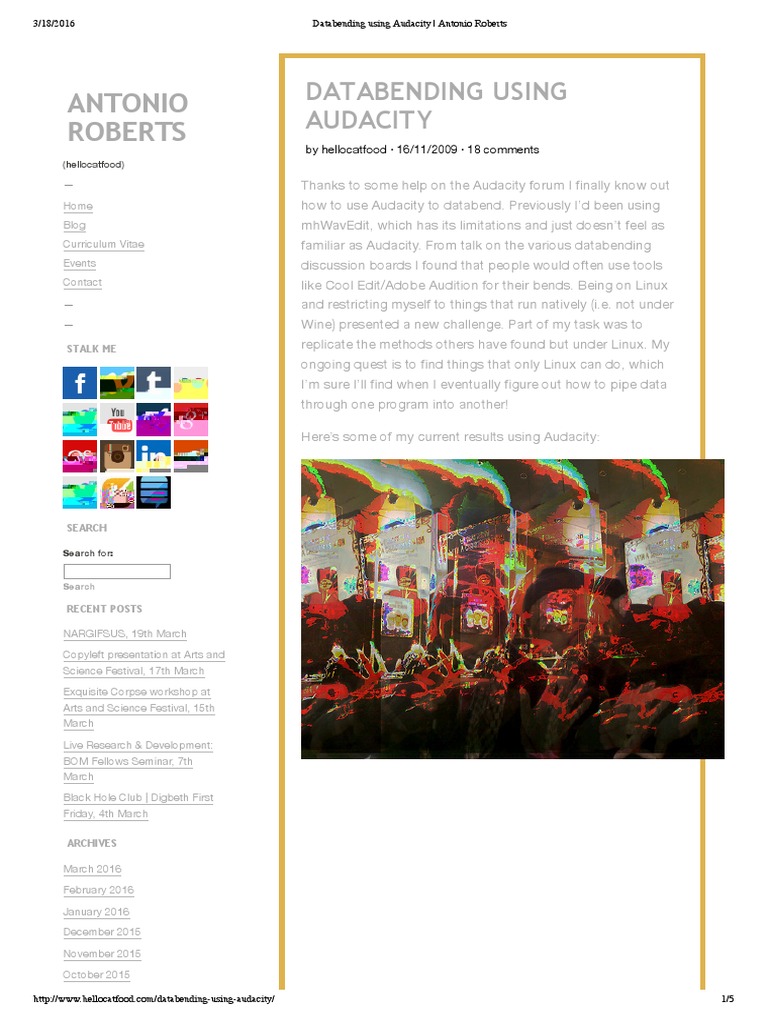 Databending Using Audacity | PDF | File Format | Data Compression