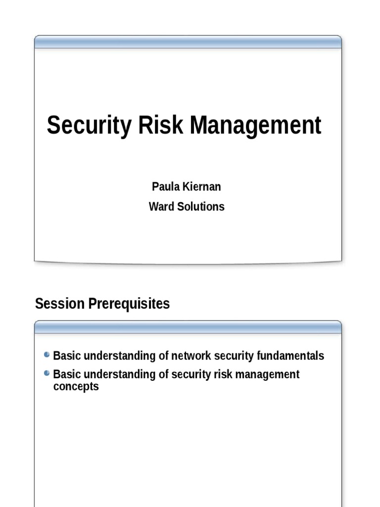 Security Risk Management Discipline | Download Free PDF | Risk ...