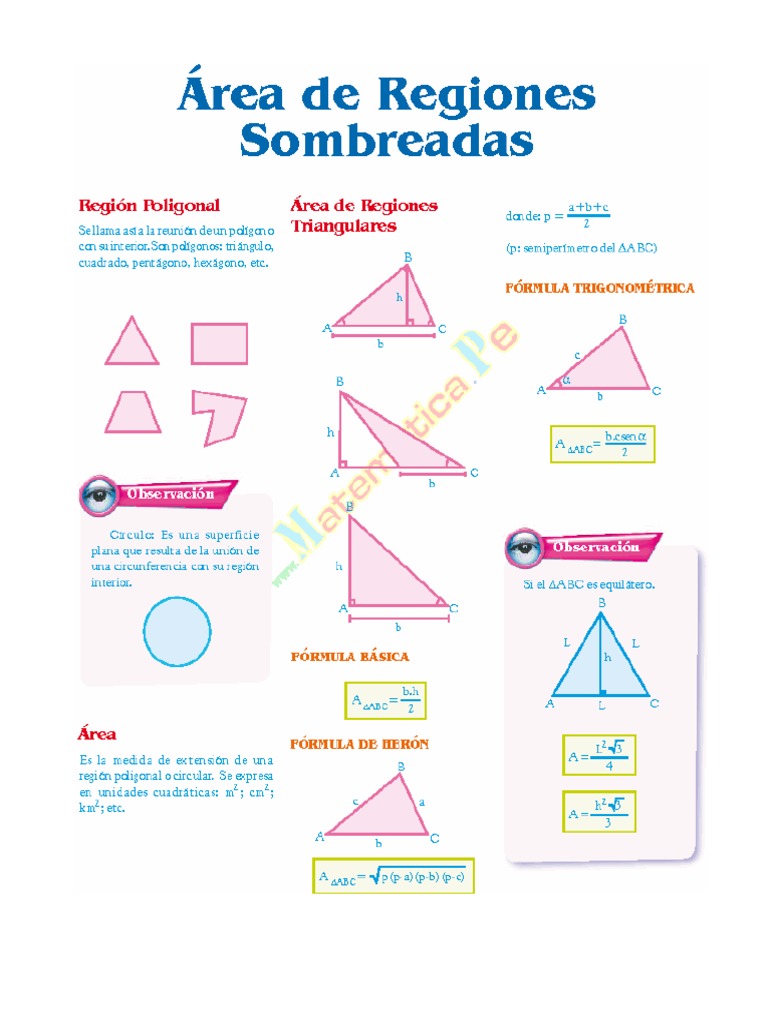 Areas Sombreadas | Triángulo | Geometría euclidiana | Prueba gratuita ...