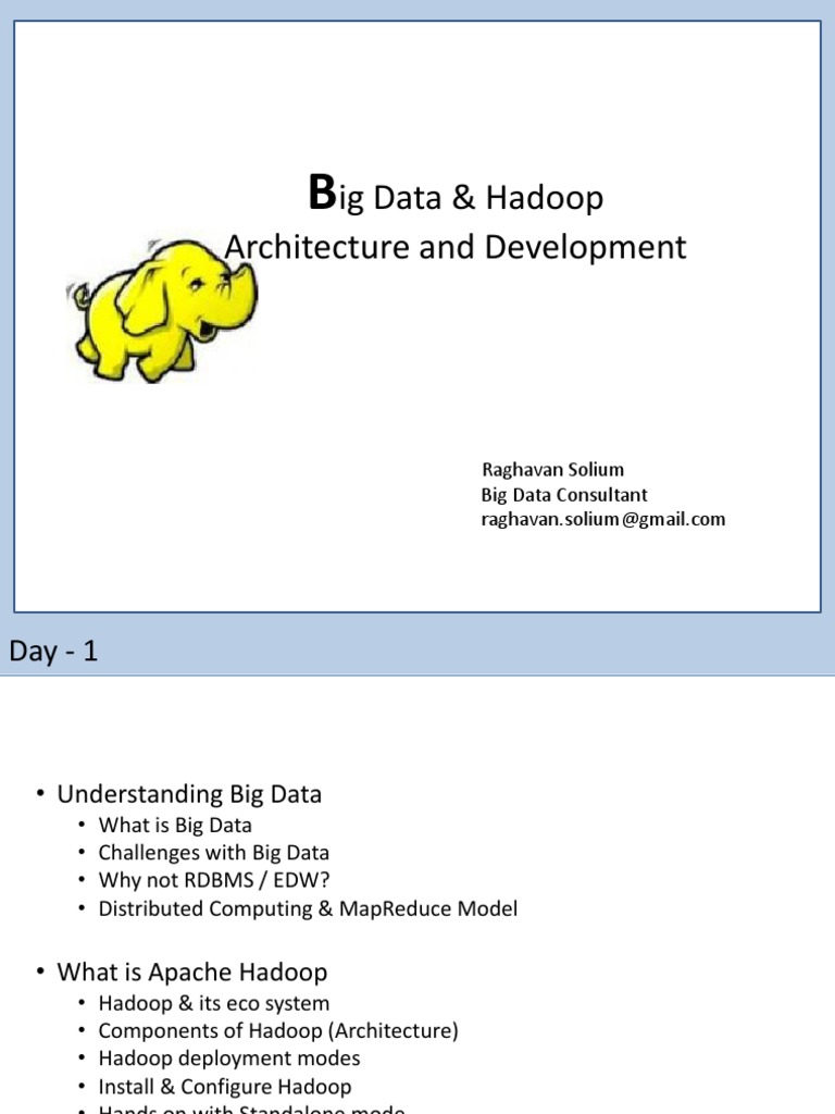 Big Data & Hadoop Training Material 0 1 PDF | PDF | Apache Hadoop | Map ...