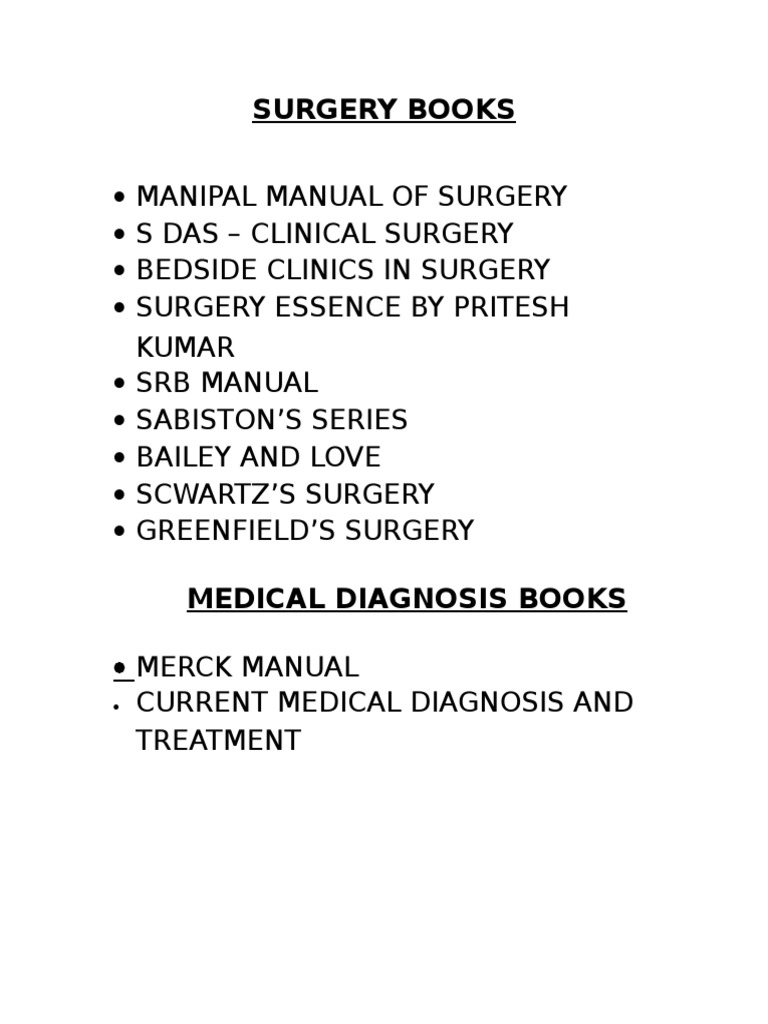 Surgery Books | PDF