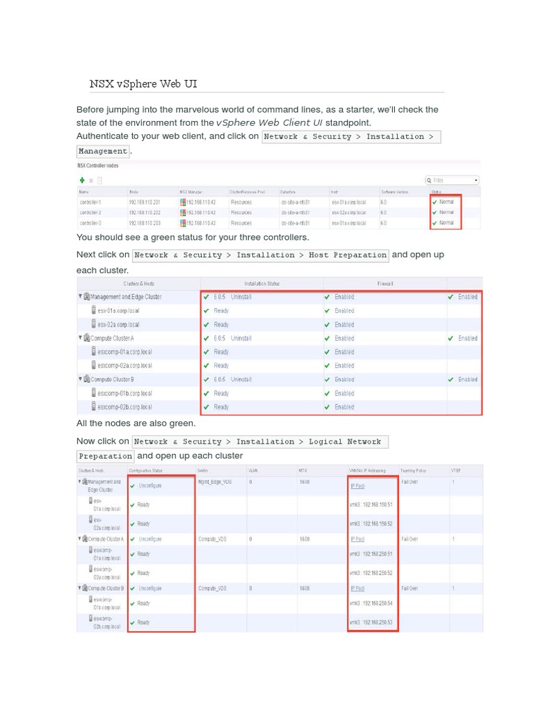 NSX vSphere Troubleshooting Guide | PDF | Transmission Control Protocol | Computer Network