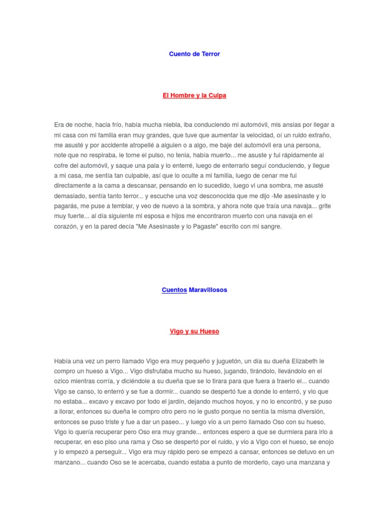 Cuento de Terror | PDF | Charles Darwin | Blanco como la nieve
