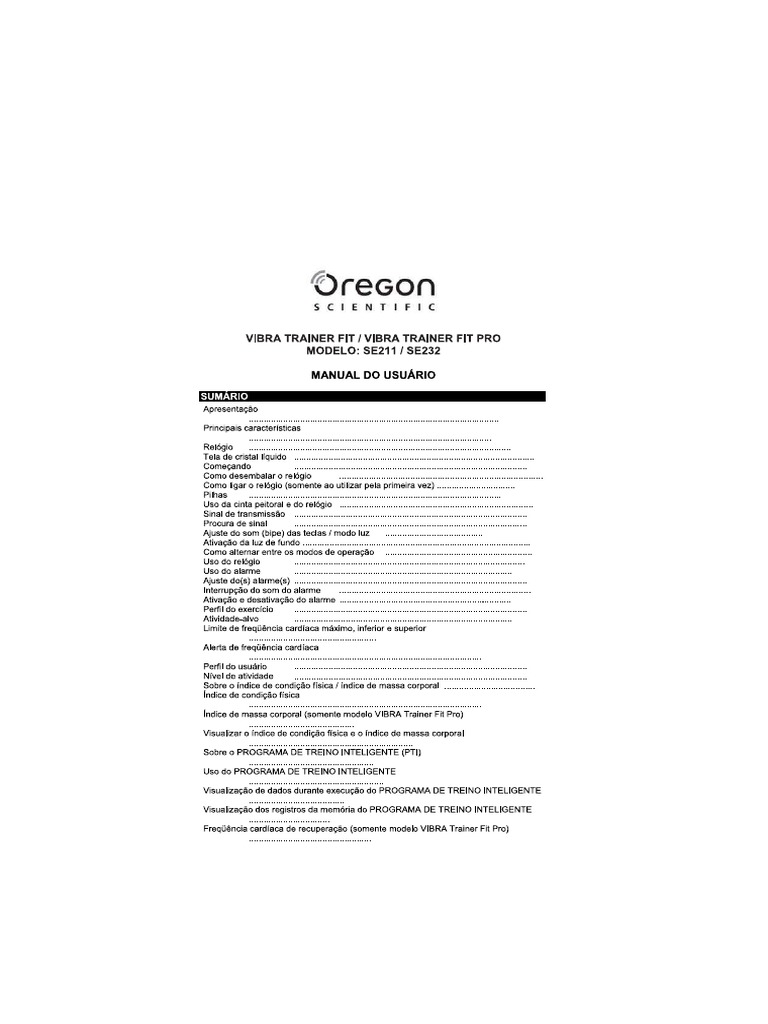 Manual Oregon SE232 | PDF