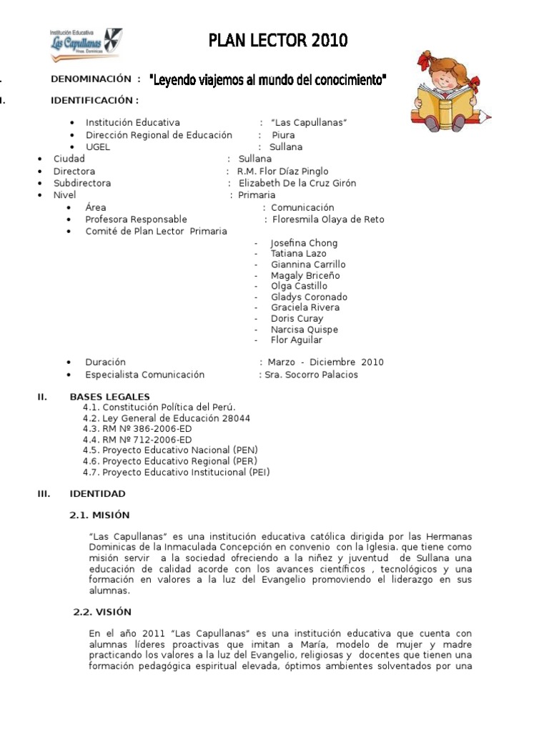 Plan Lector | Lectura (Proceso) | Comprensión lectora