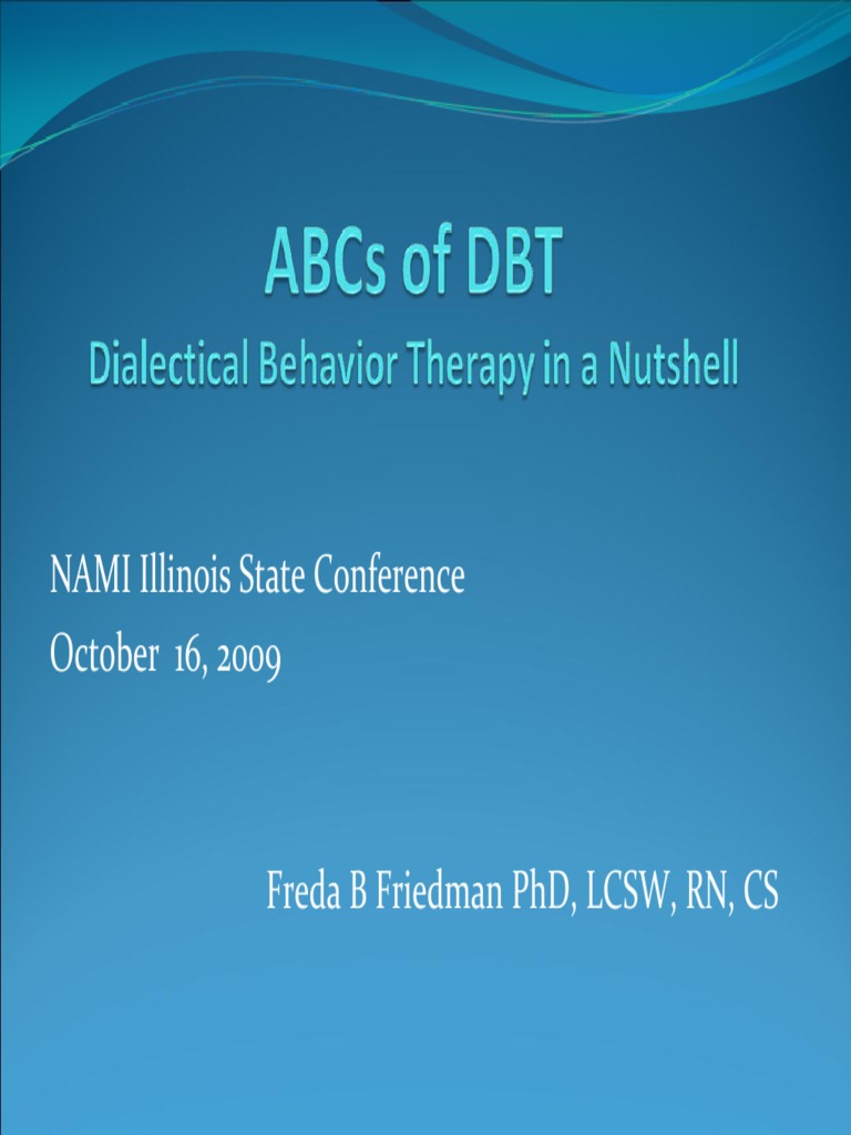 ABCs of DBT | Download Free PDF | Dialectical Behavior Therapy ...