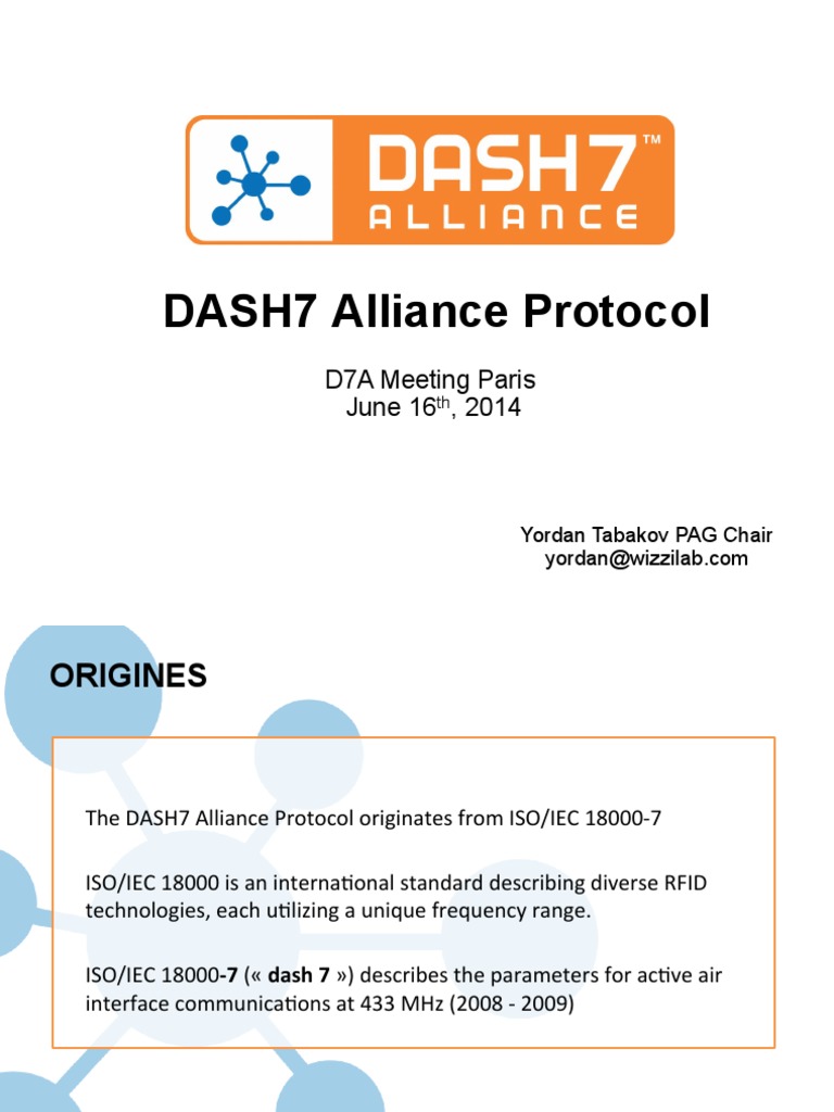 Dash7 Alliance Mode Technical Presentation | PDF | Wireless | Wireless ...