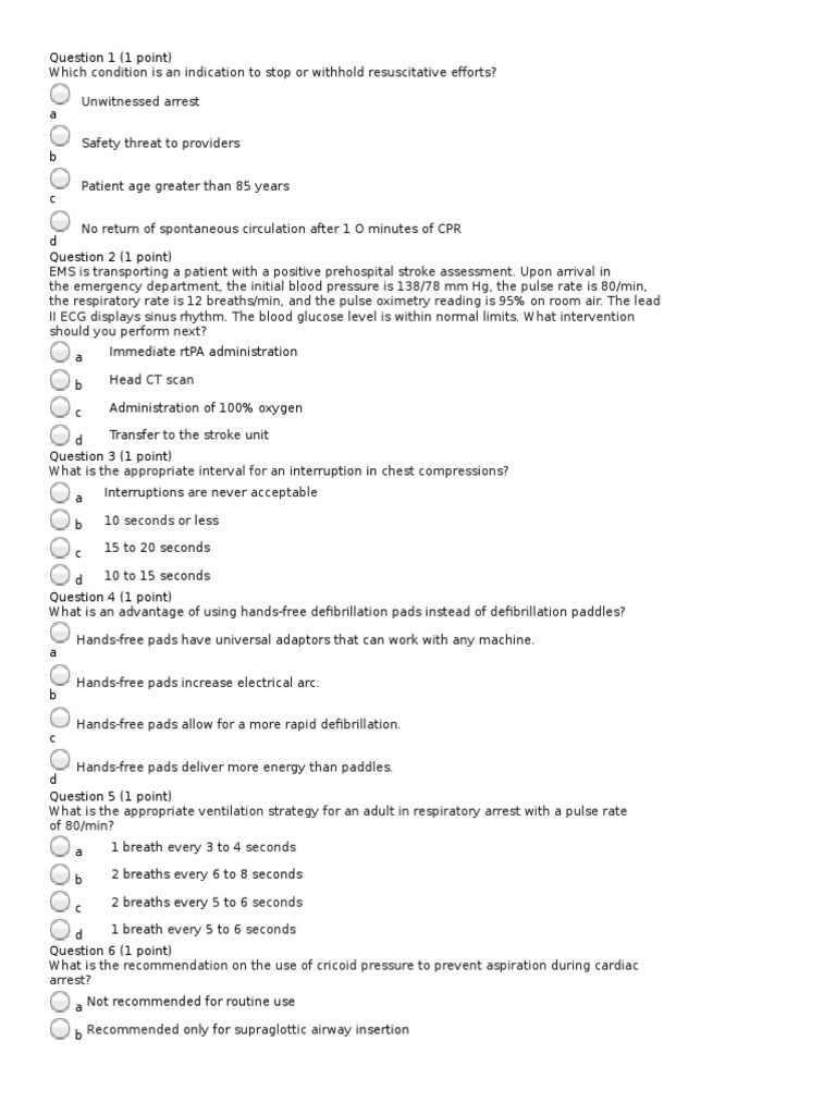 Acls Practice | PDF