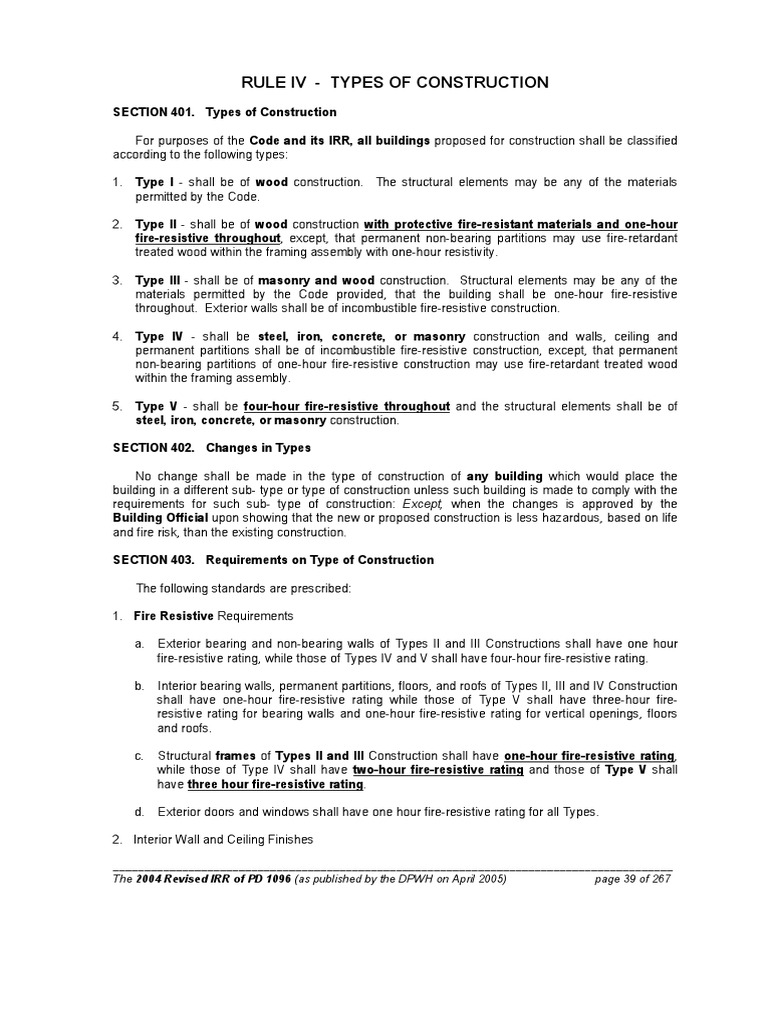Type 3 Construction Walls