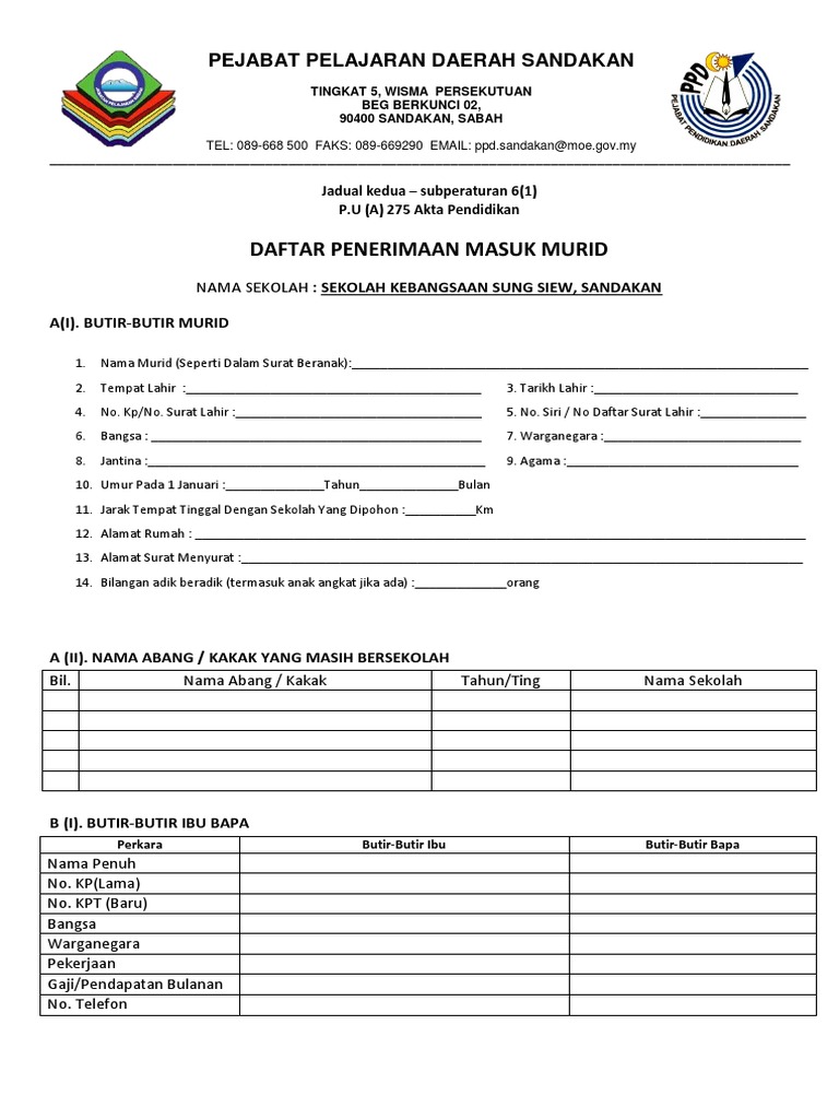 Borang PPD PDF | PDF