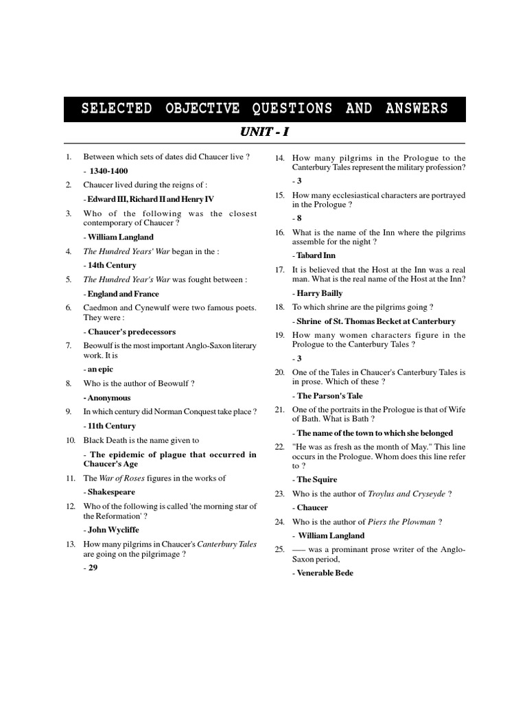 Objective Questions and Answers For Net Exam | Download Free PDF | The ...