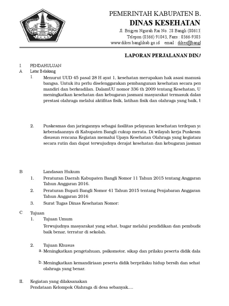 Laporan SPPD 2016 | PDF