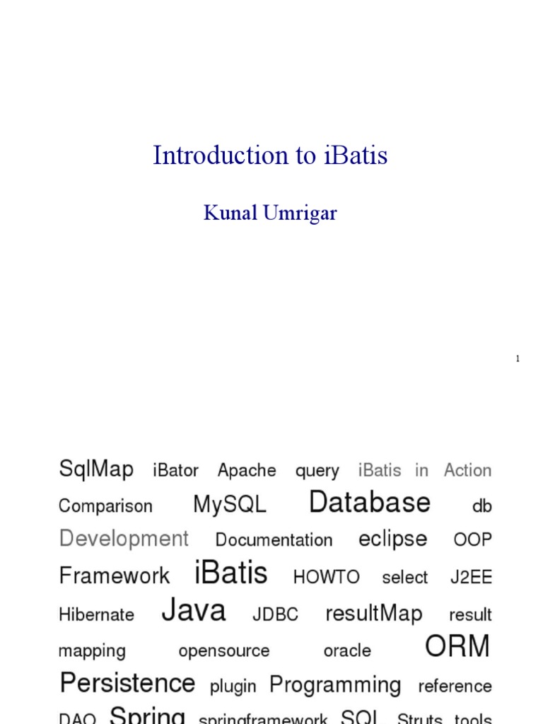 Introduction To Ibatis | PDF | Databases | Object Relational Mapping