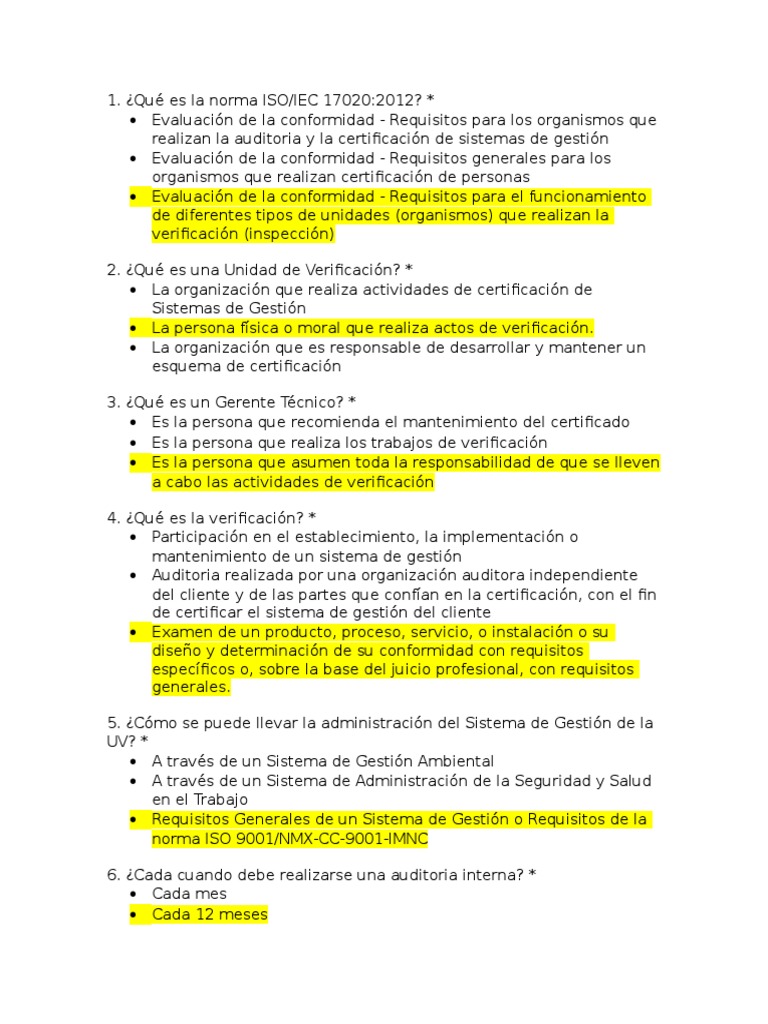Auditoría y Verificación según ISO 17020 | PDF | Organización ...