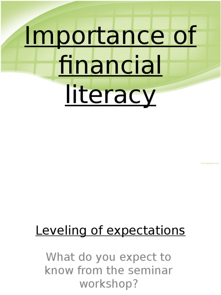 00 Financial Literacy | PDF