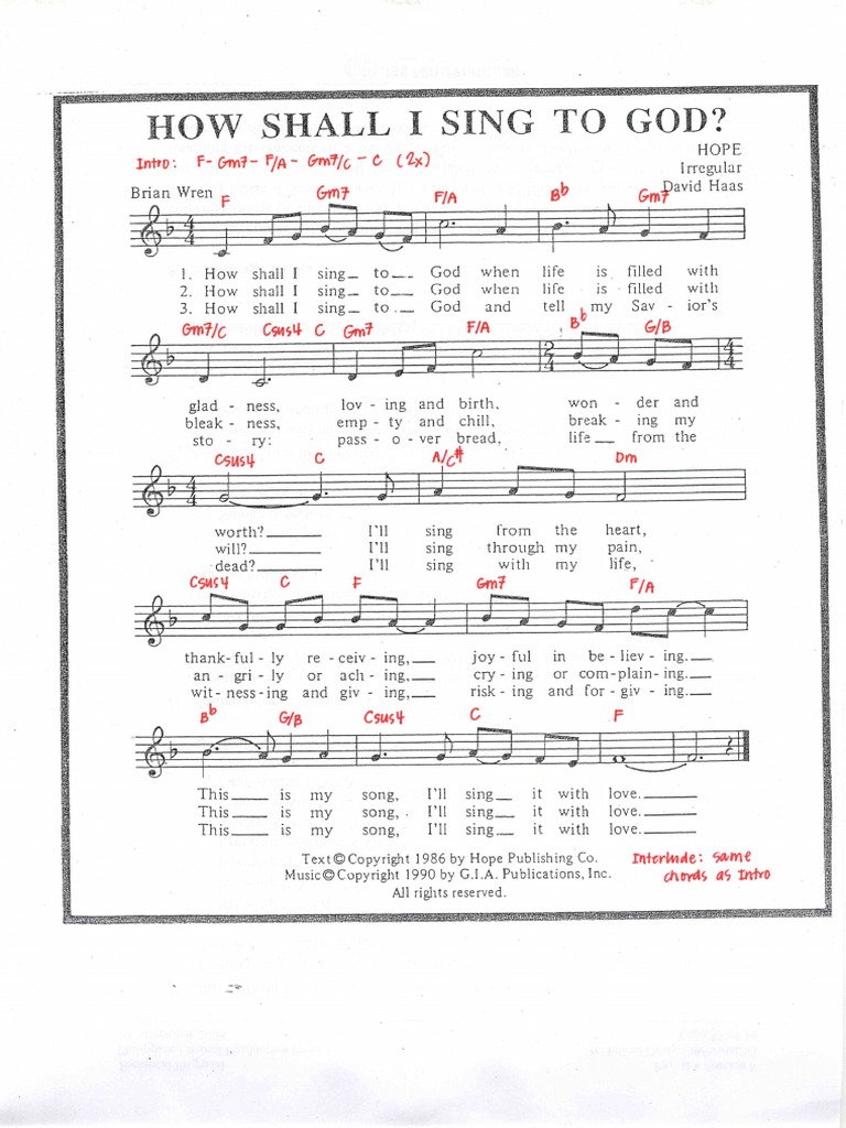 How Shall I Sing To God | PDF