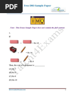 Math Olympiad Class 4 Sample Paper | PDF | Teaching Mathematics