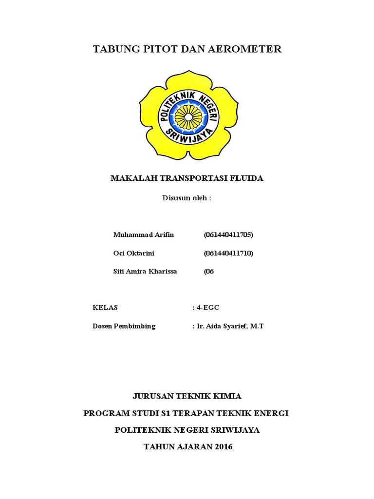 Makalah Tabung Pitot | PDF
