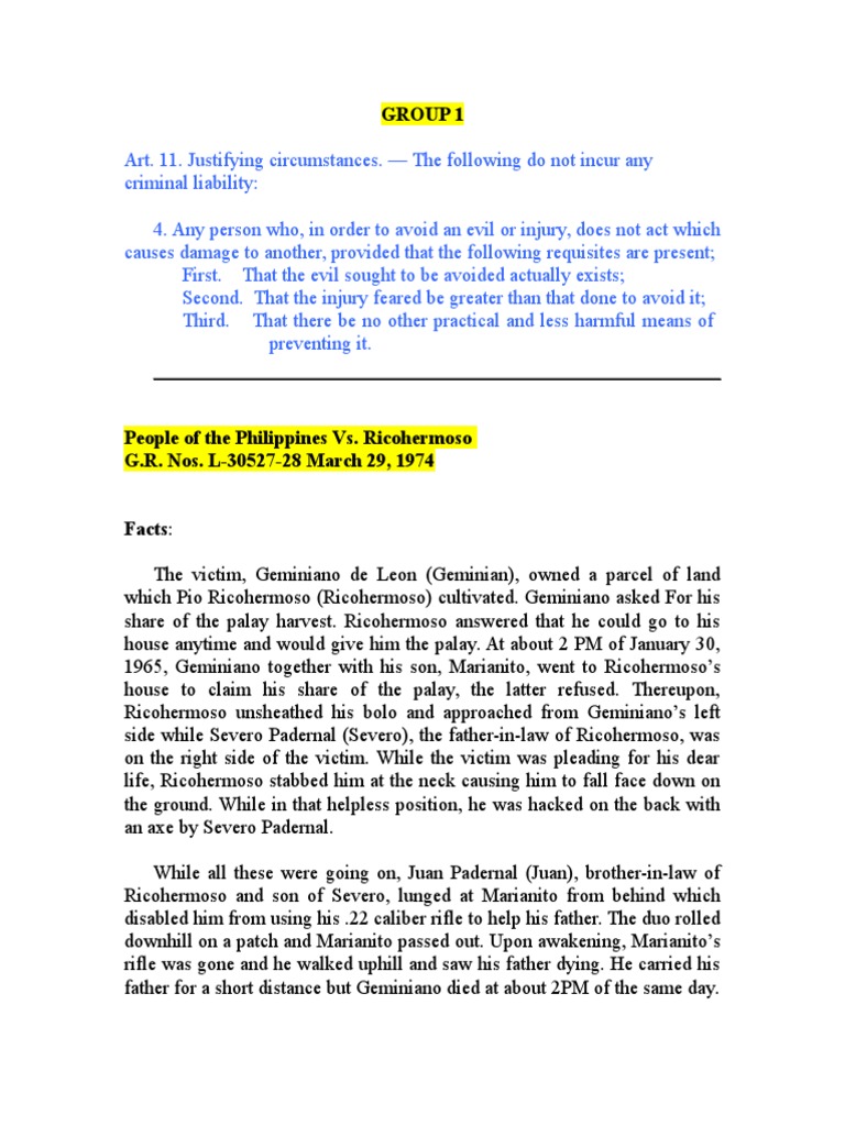 Compiled Case Digest For Criminal Law | PDF | Insanity Defense | Burden ...