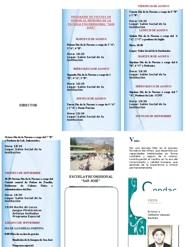 Tríptico de Invitación A Fiesta Comunal - Condac-Bambamarca-Cajamarca ...