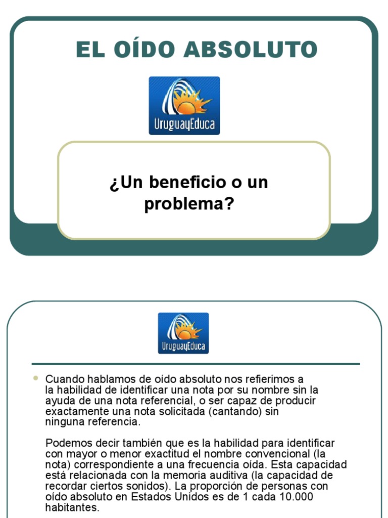 El Oído Absoluto | PDF | Musicología | Composiciones Musicales