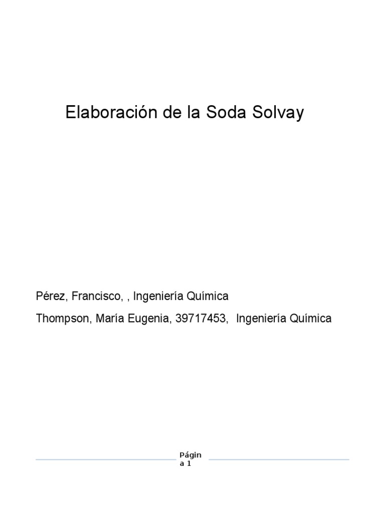 Soda Solvay | PDF | Carbonato de sodio | Carbonato