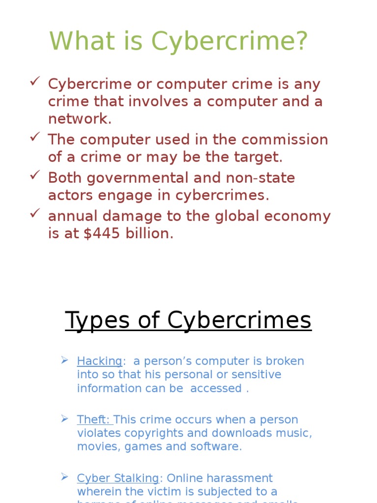 Understanding Cybercrime Basics | PDF | Cybercrime | Harassment