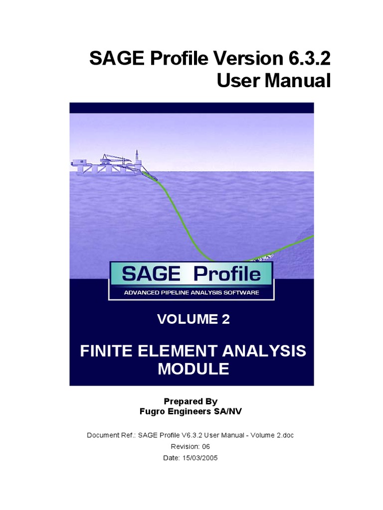 SAGE Profile V6.3.2 User Manual - Volume 2 | PDF | Stress (Mechanics ...