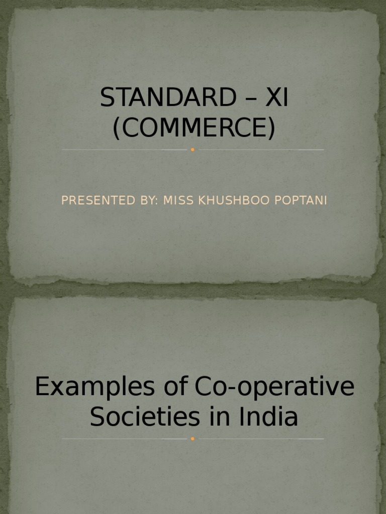 Examples of Co-operative Societies | PDF | Business