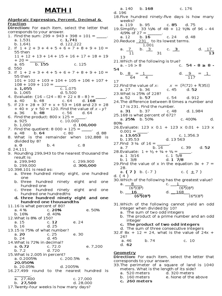 Math Practice for Students | PDF | Fraction (Mathematics) | Rectangle
