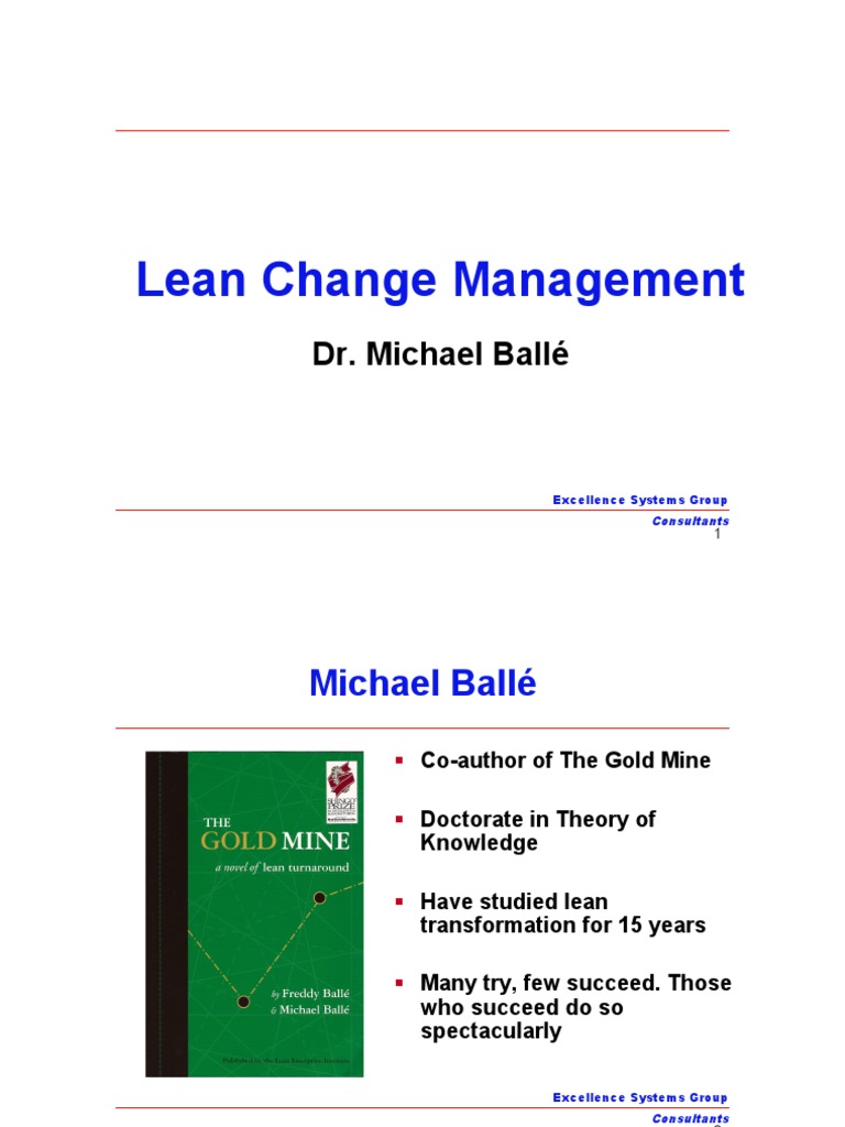 Lean Change Management | PDF | Lean Manufacturing | Production And ...