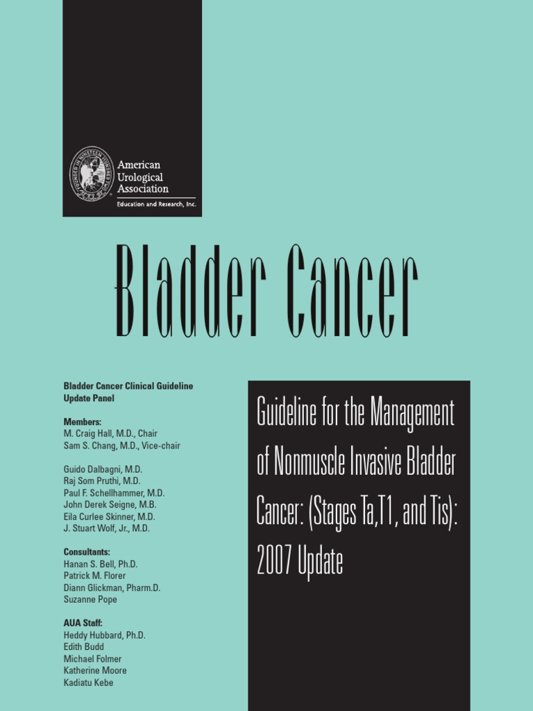 Bladder Cancer: Guideline For The Management of Nonmuscle Invasive ...