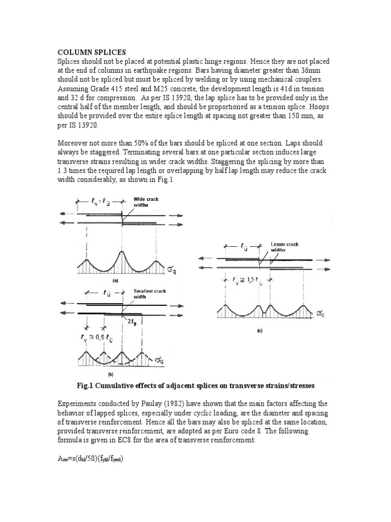 Column Splices | Column | Strength Of Materials