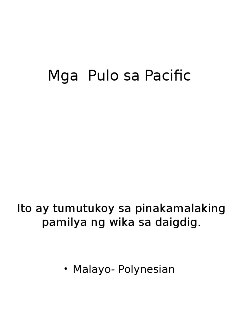 Mga Pulo Sa Pacific | PDF
