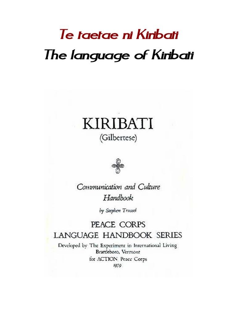 ''Te Taetae Ni Kiribati - The Language of Kiribati'' PDF | PDF ...