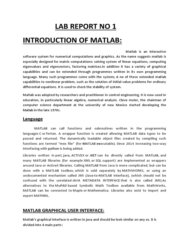 Lab Report Control Engineering | PDF | Matlab | Software Engineering