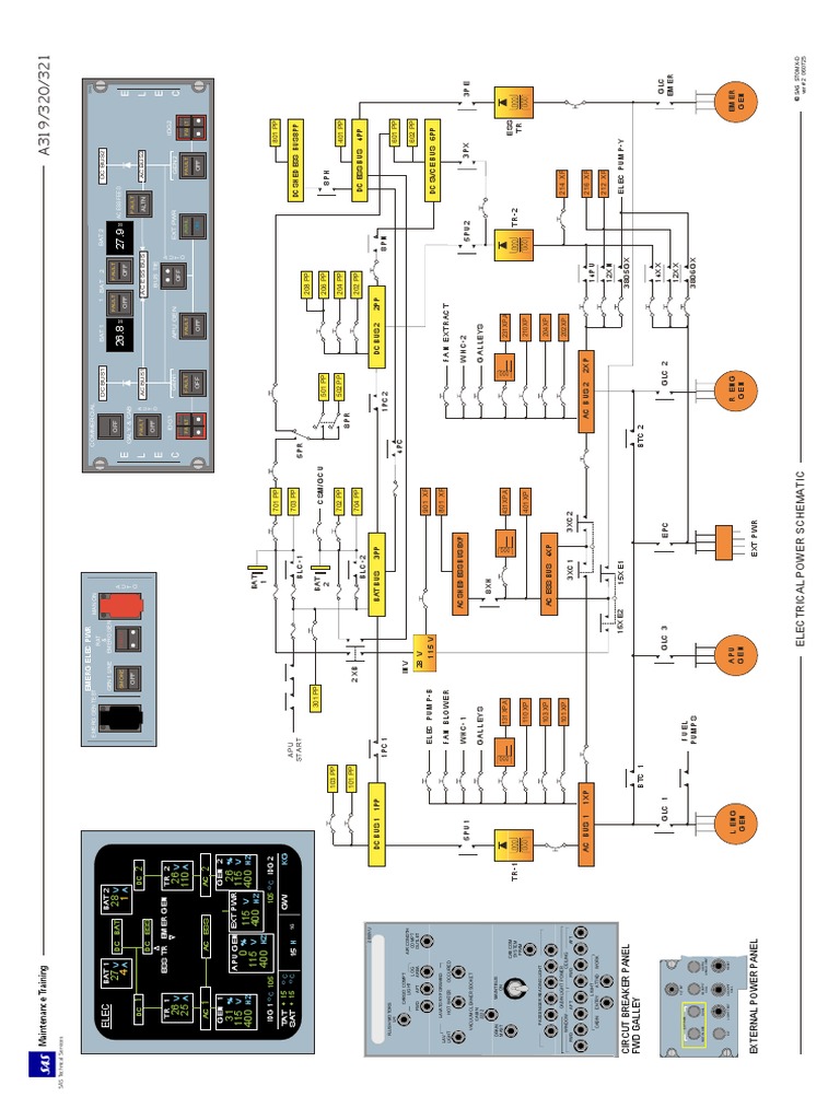 A321 Ata24 Electrical Power Schematic | PDF