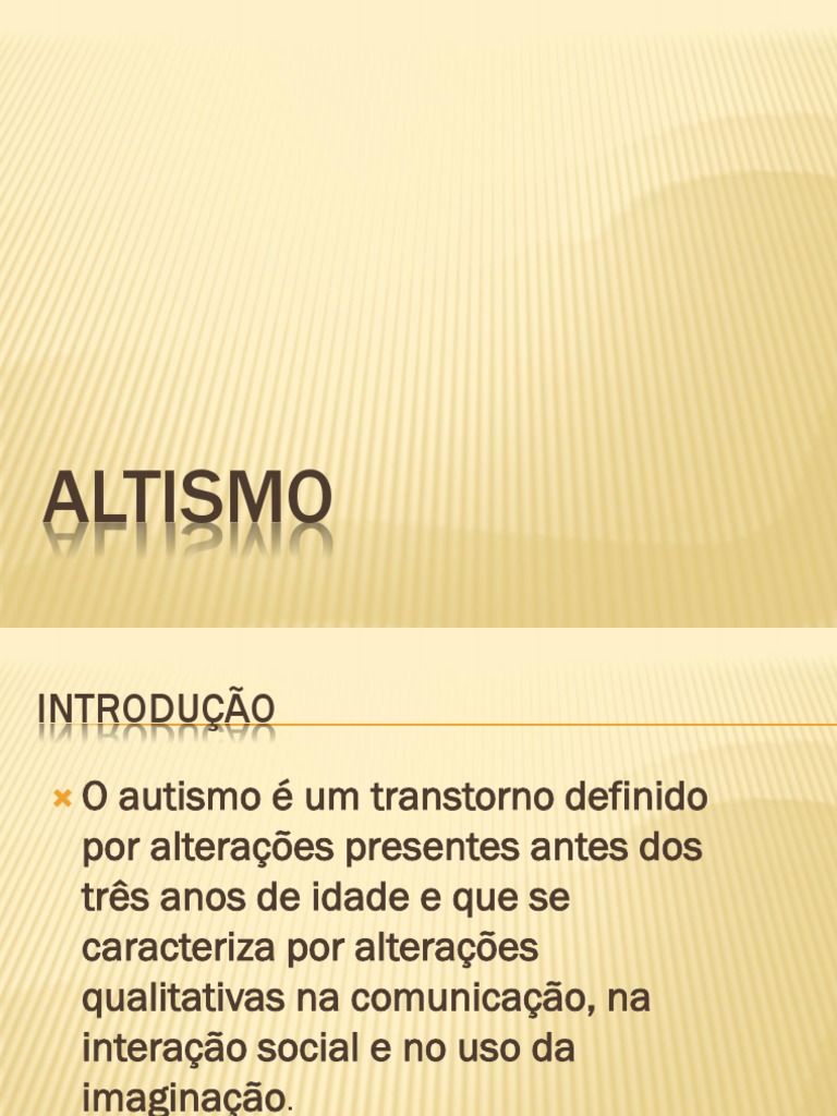ALTISMO | PDF | Autismo | Especialidades médicas