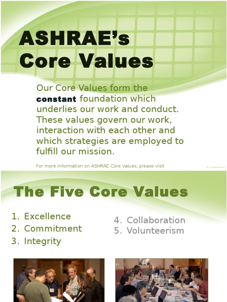 ASHRAEs Core Values Presentation | PDF