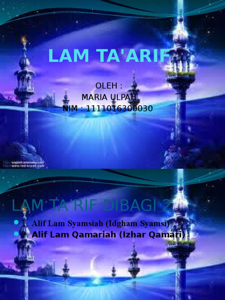 LAM TA'ARIF Tajwid | PDF