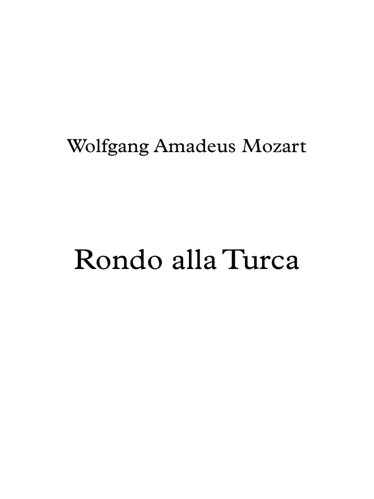 Rondo Alla Turca | PDF