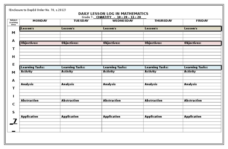 DLL Math Grade 7 | PDF | Learning | Cognition