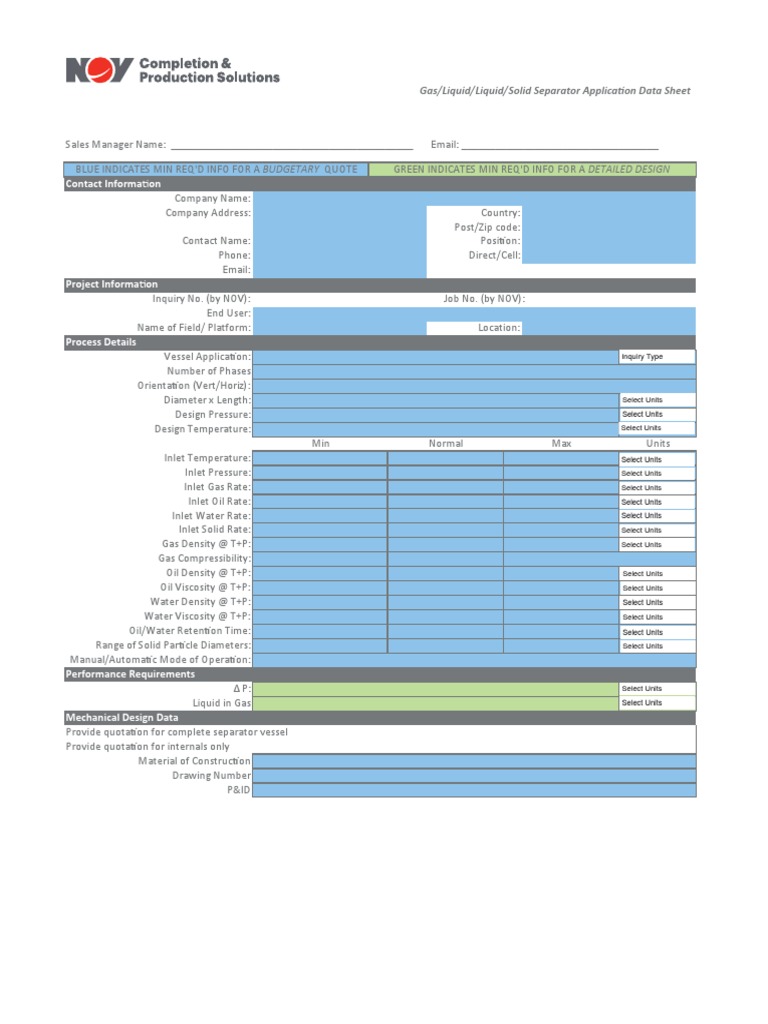 Gas Liquid Liquid Solid Separator Application Data Sheet - Rev 7.31.15 ...