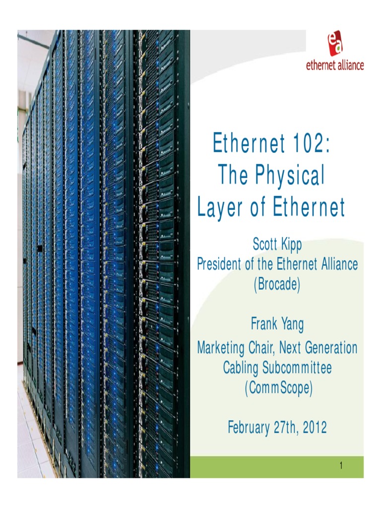 Ethernet 102 The Physical Layer of Ethernet | PDF | Ethernet | Equipment
