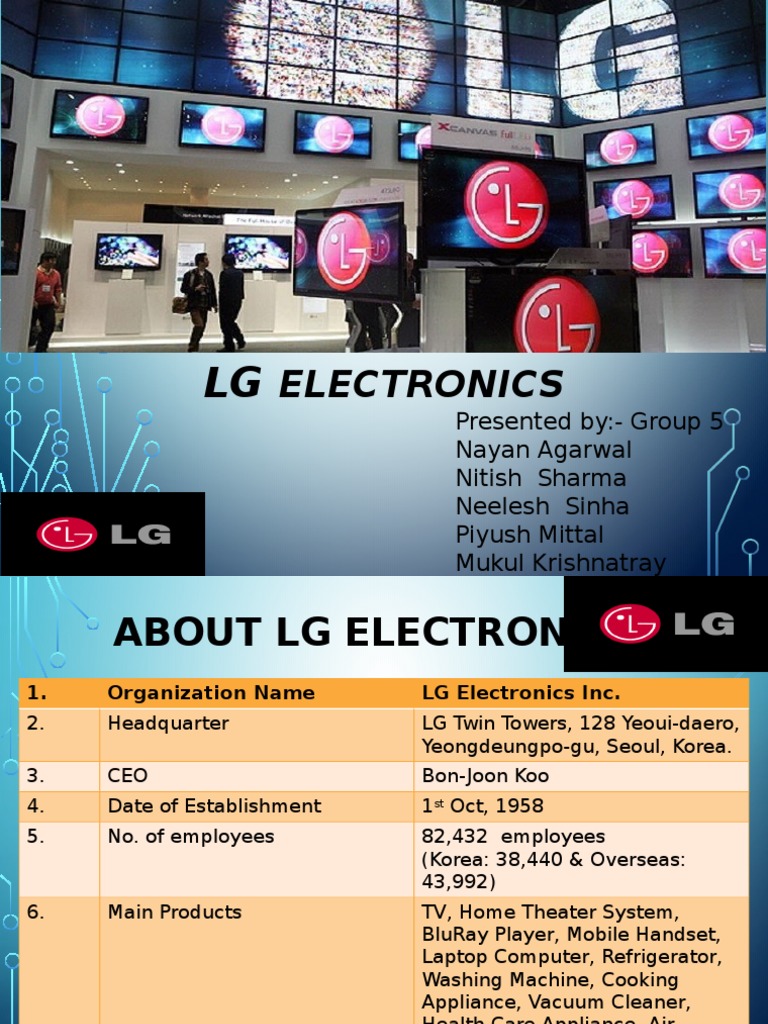 LG Electronics Overview and Strategy | PDF | Strategic Management ...