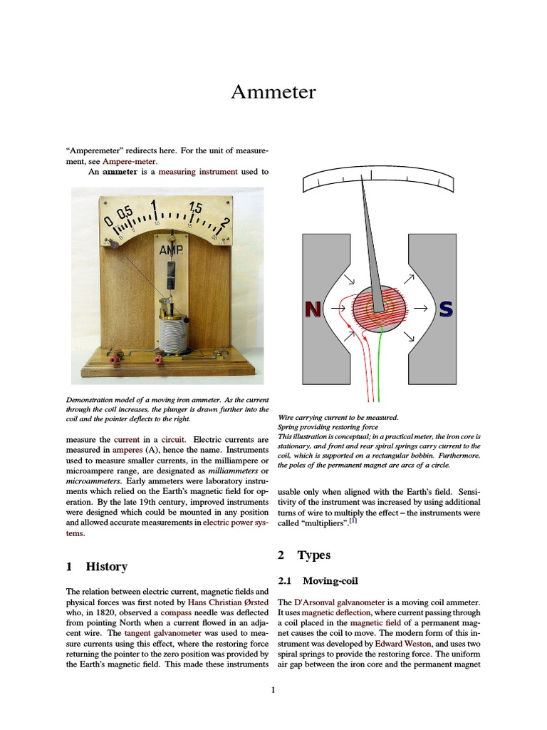 Ammeter | PDF | Measuring Instrument | Electronics