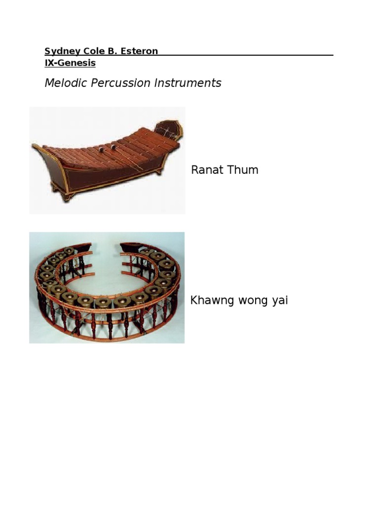 Melodic Percussion Instruments: Ranat Thum | PDF | Social Science | Art