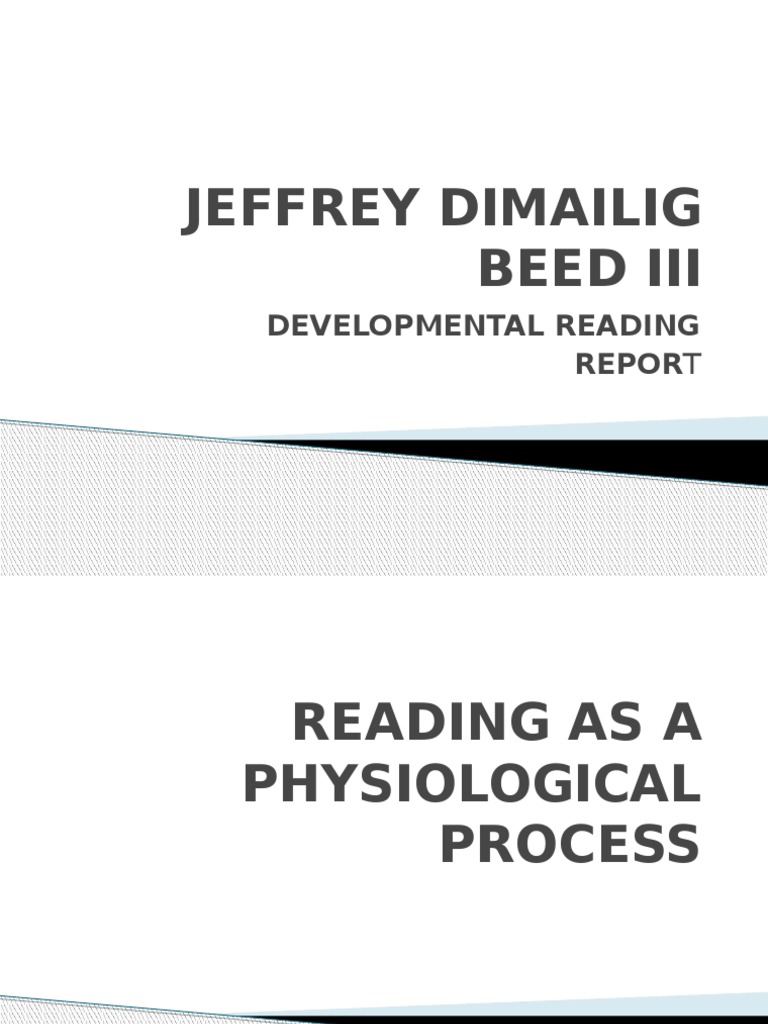 Understanding Reading as a Physiological Process | PDF | Reading ...