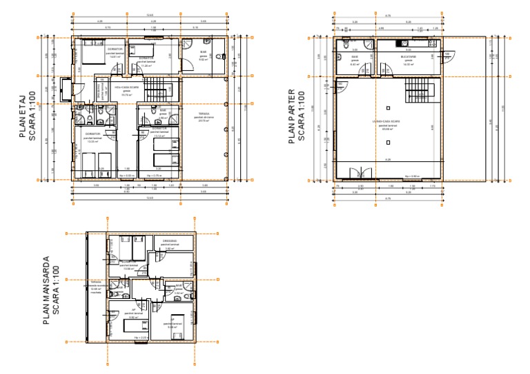 Plan Parter Scara 1:100 Plan Etaj Scara 1:100 | PDF