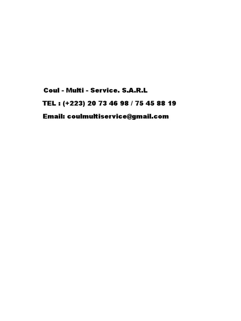Coul Multi-Service Contact Information | PDF